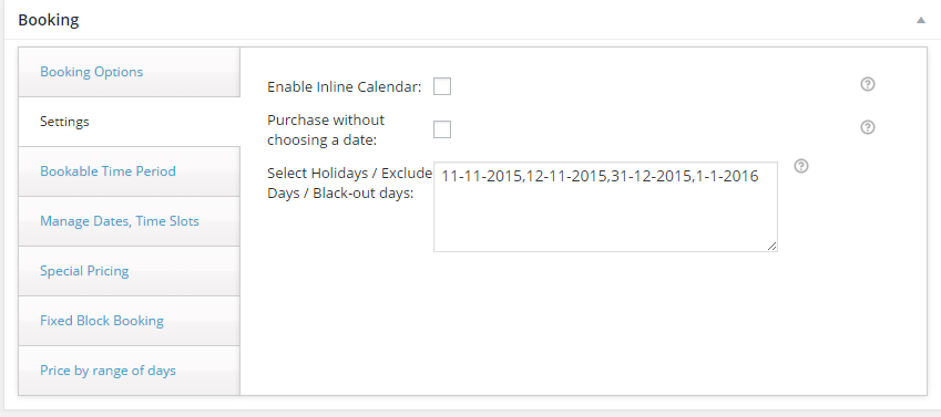 How to prevent booking on certain dates with WooCommerce
