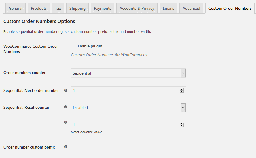 Custom Order Numbers for WooCommerce - Tyche Softwares