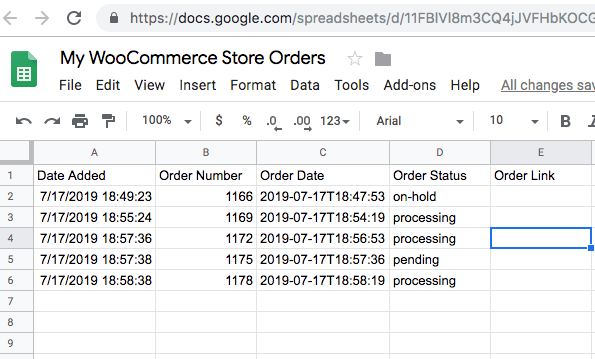 How to Export WooCommerce Orders to Google Sheets in realtime - Tyche ...