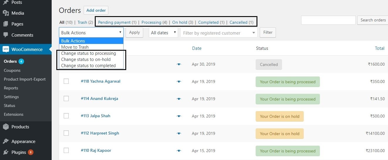 How To Rename Order Status Messages In Woocommerce Tyche Softwares