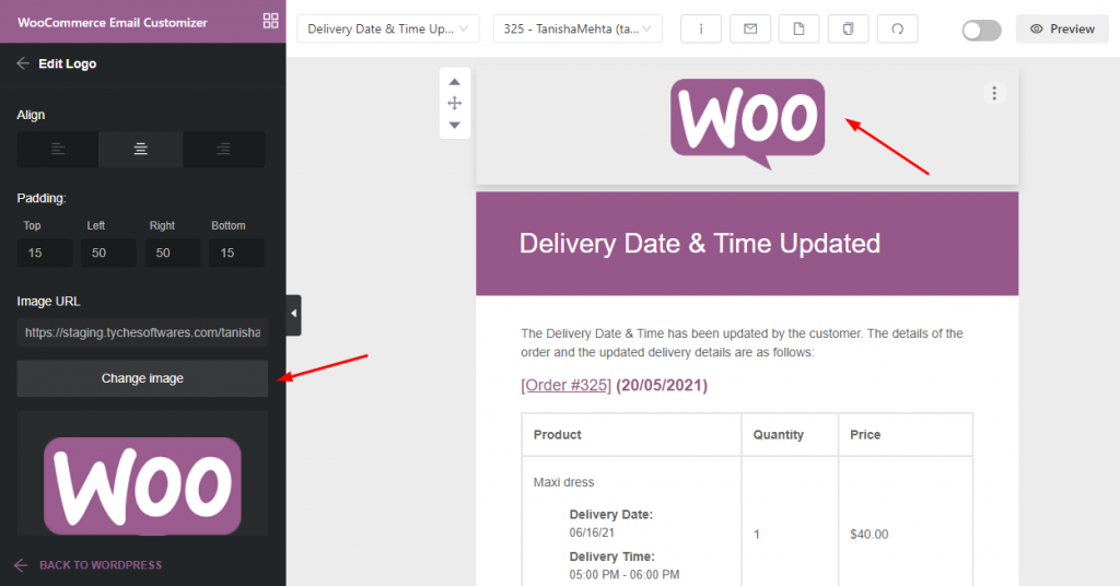 How to use WooCommerce email template customization plugin Yaymail with Order Delivery Date Pro ...