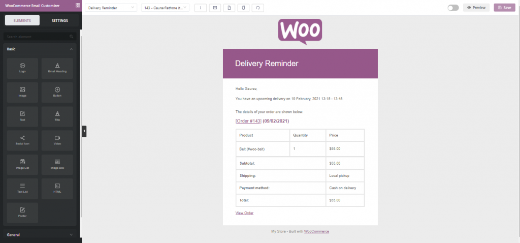 How to use WooCommerce email template customization plugin Yaymail with Order Delivery Date Pro ...